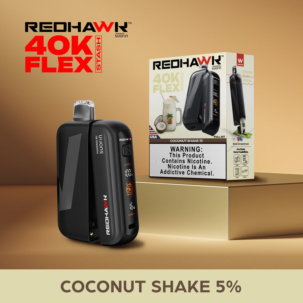 RedHawk 40K FLEX Stash Disposable Vape 40K Puff | Coconut Shake – SUSA